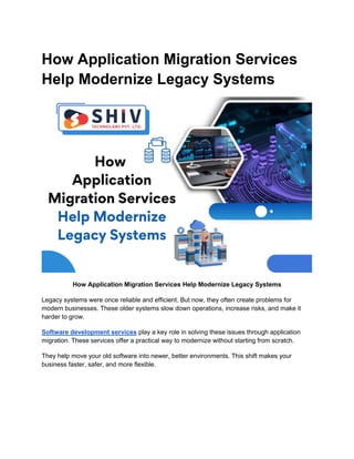 App Migration Services for Modern Businesses | PDF