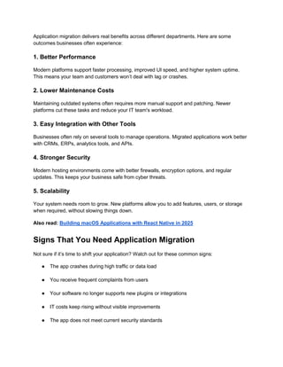 Application Migration for Business Growth | PDF