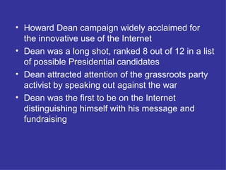 Howard Dean Campaign 2004 | PPT