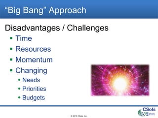LIMS Implementation: “Big Bang” or “Phased” Approach | PPTX