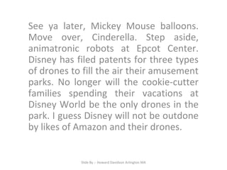 Howard Davidson Arlington MA - Disney Files Patents for Entertainment ...