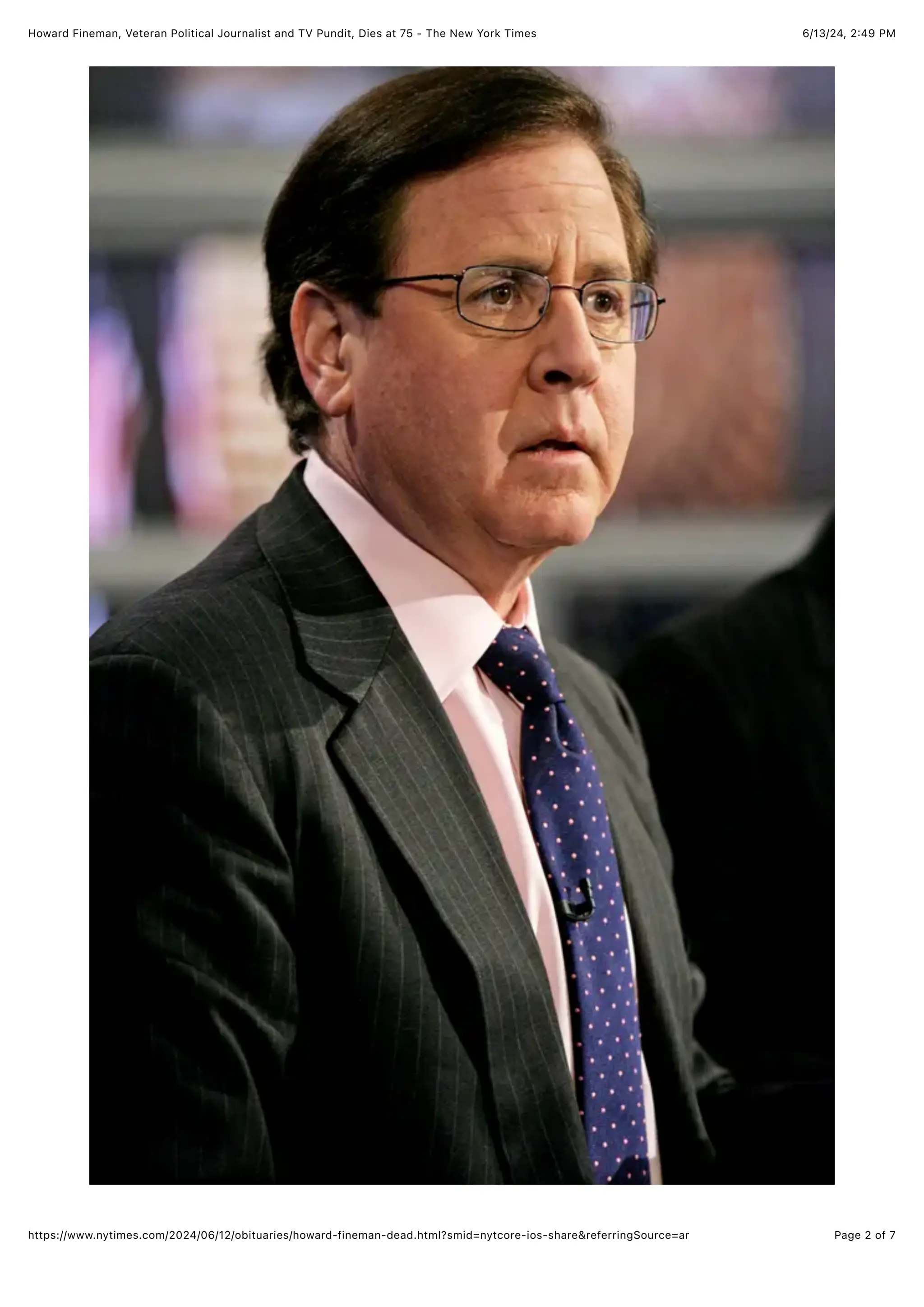 Howard Fineman, Veteran Political Journalist and TV Pundit, Dies at 75 ...