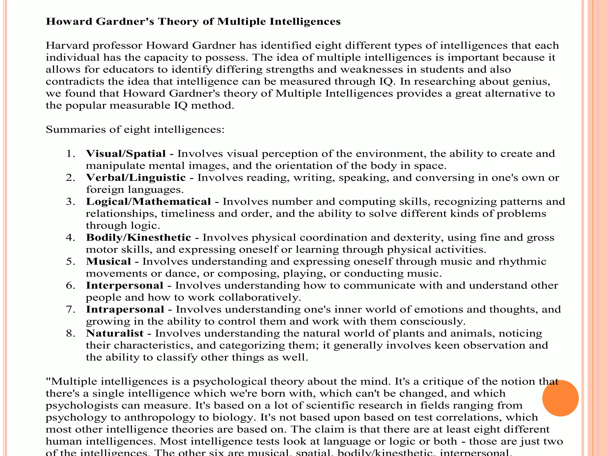 HOWARD GARDNER.pptx | Physics | Science