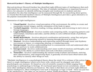 HOWARD GARDNER.pptx | Physics | Science