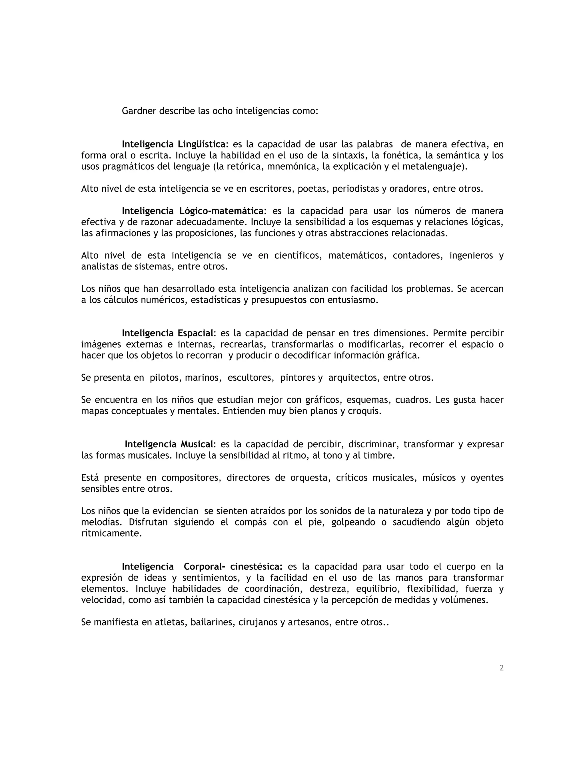 Howard gardner inteligencias_multiples | PDF