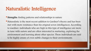 Howard Gardner’s Multiple Intelligences | PPT