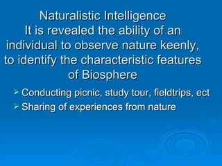 Howard Gardner's theory of multiple intelligence | PPT