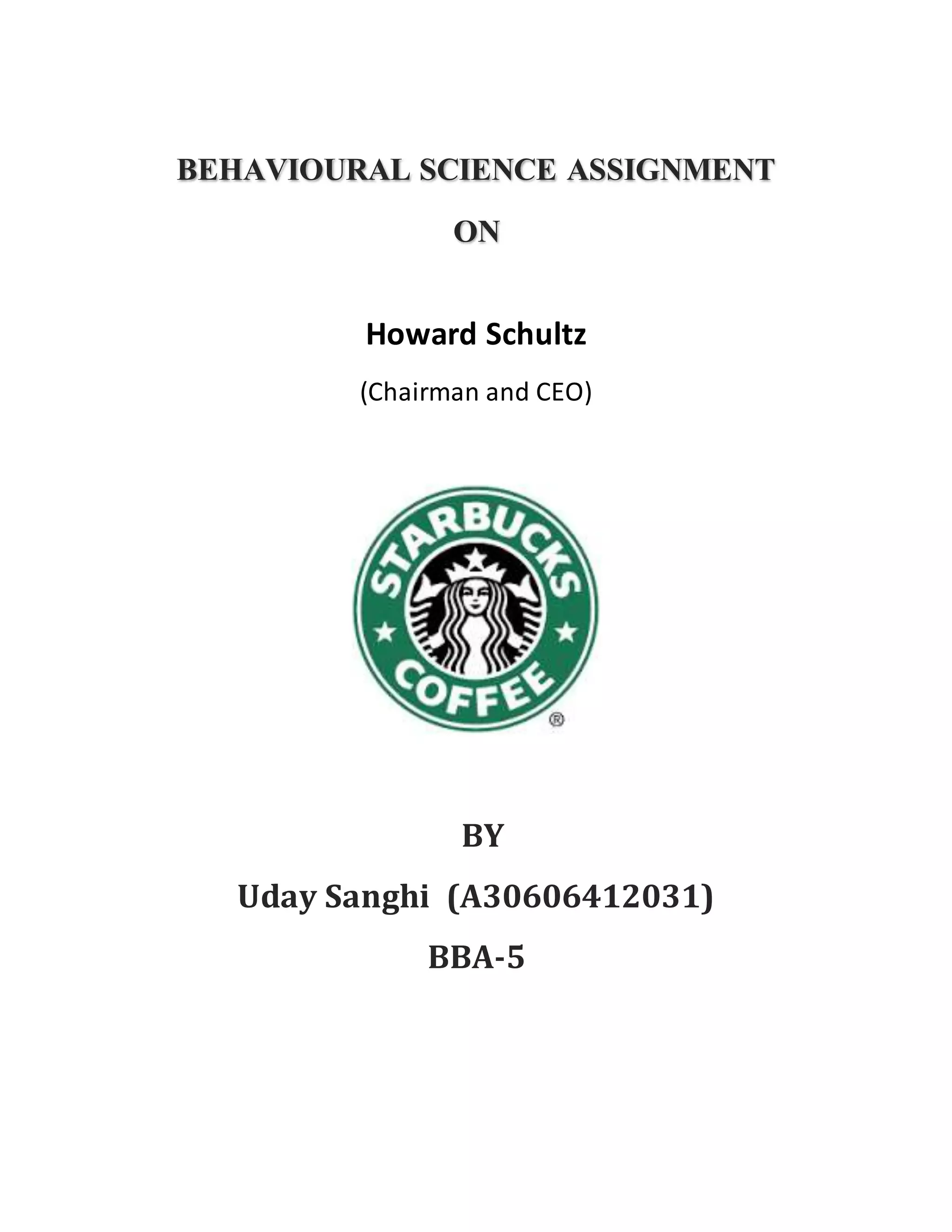 Howard schultz - Starbucks | DOCX