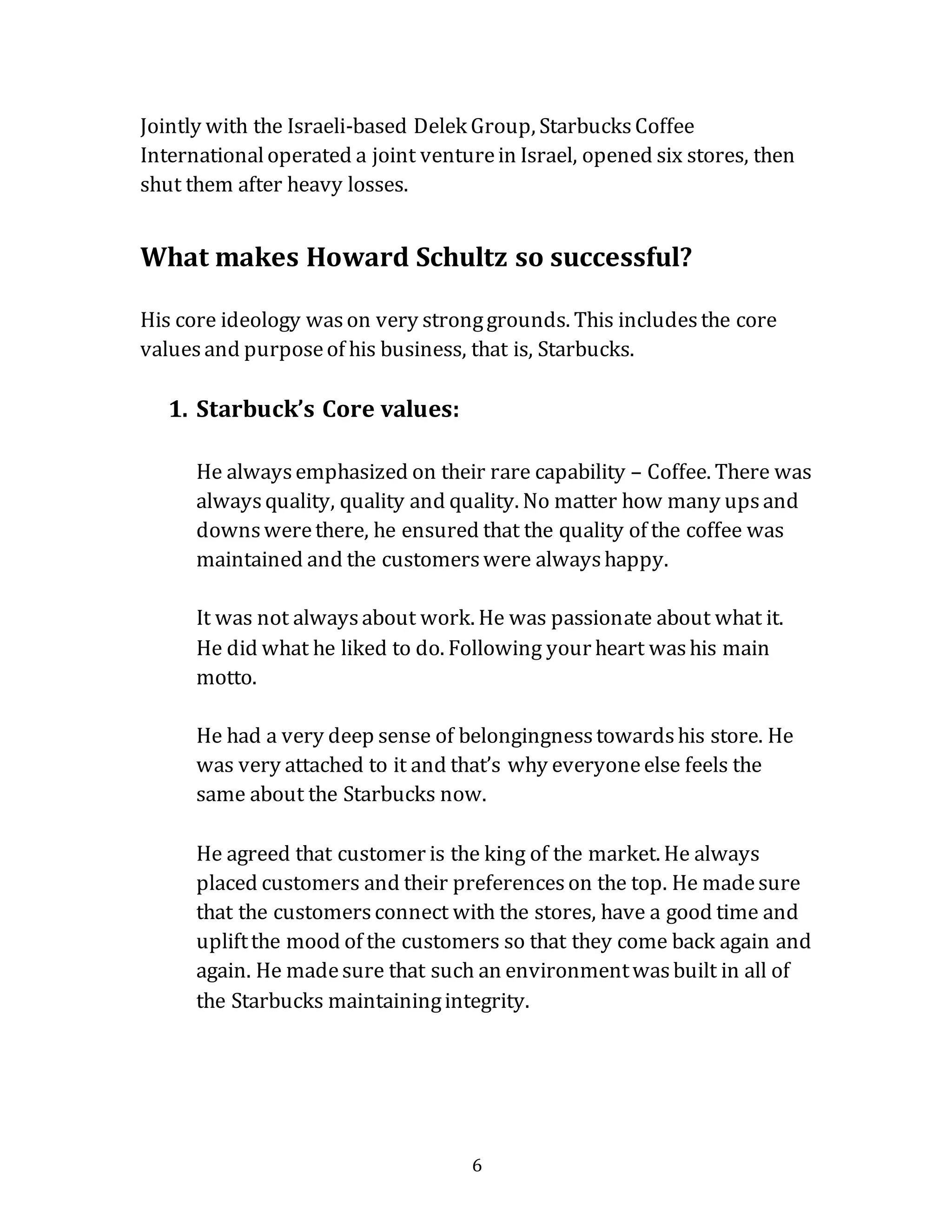 Howard schultz - Starbucks | DOCX