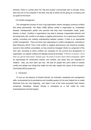 Howard schultz Organisational Behaviour analysis of personality ...