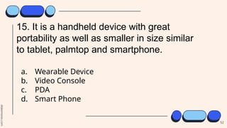 ICT - GRADE 10 - --MODULE 1: QUARTER 1 | PPTX | Laptops | Computing