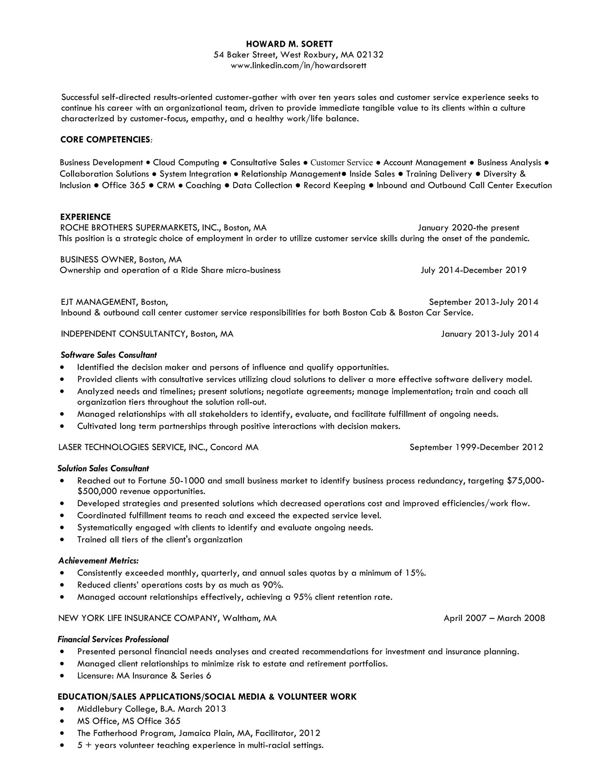 Howard sorett resum epdf | PDF