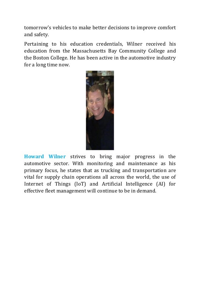 Howard Wilner Strives to Bring Progress in the Automotive Sector