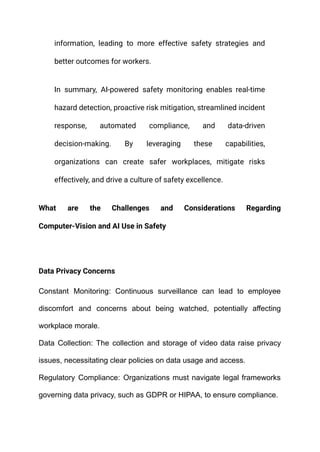How Are AI and Computer Vision Transforming Safety Monitoring in the ...