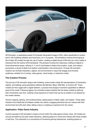 How Are CGI and 3D Animation Different From Each Other? | PDF