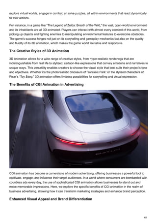 How Are CGI and 3D Animation Different From Each Other? | PDF