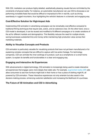 How Are CGI and 3D Animation Different From Each Other? | PDF