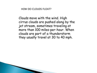 How are clouds formed | PPTX