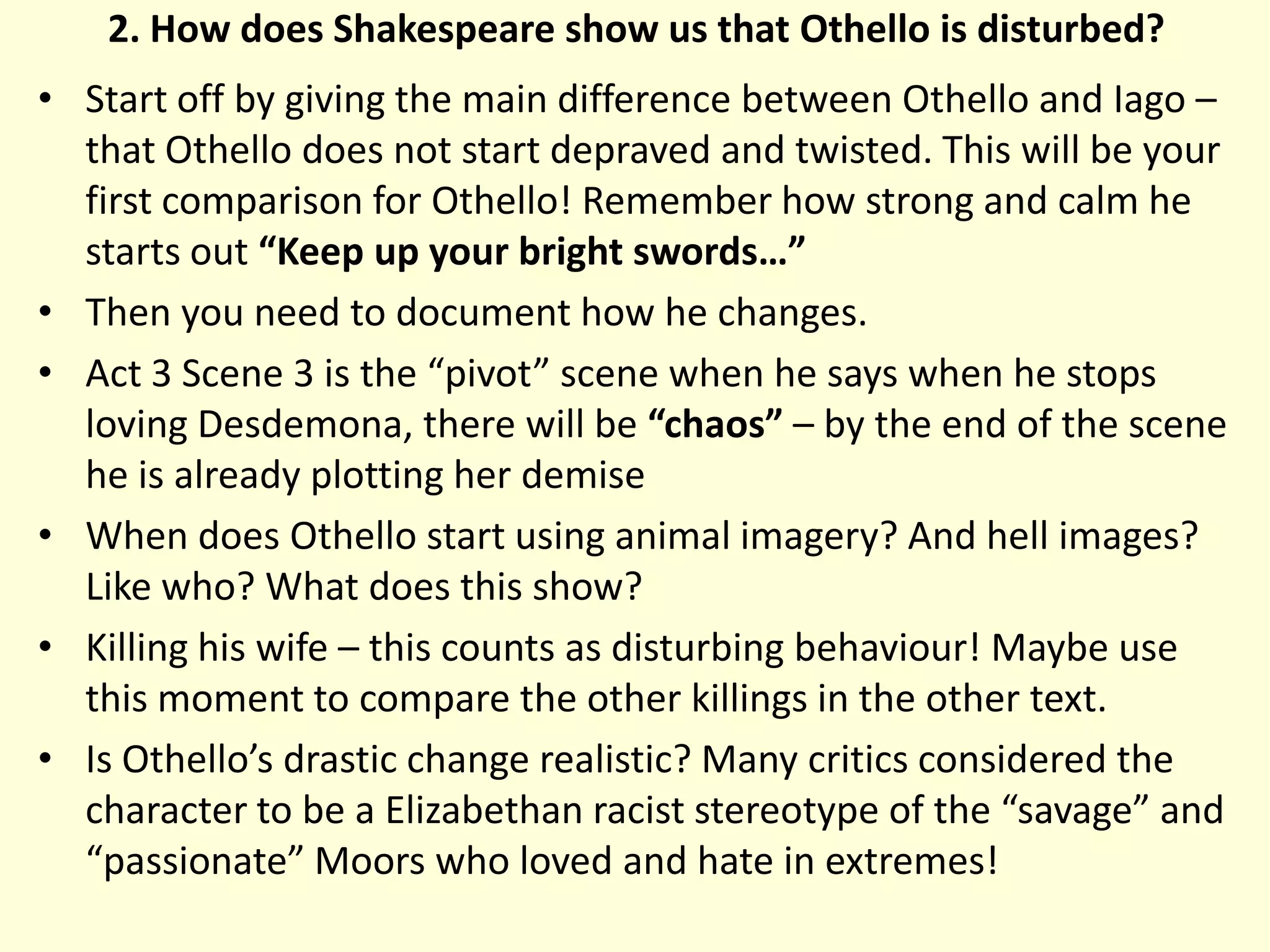 How are disturbed characters presented in shakespeare and | PPT