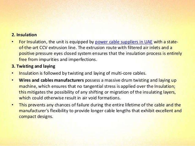 8 step-by-step processes of manufacturing of electrical cable | PPTX
