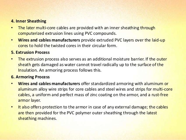 8 step-by-step processes of manufacturing of electrical cable | PPTX