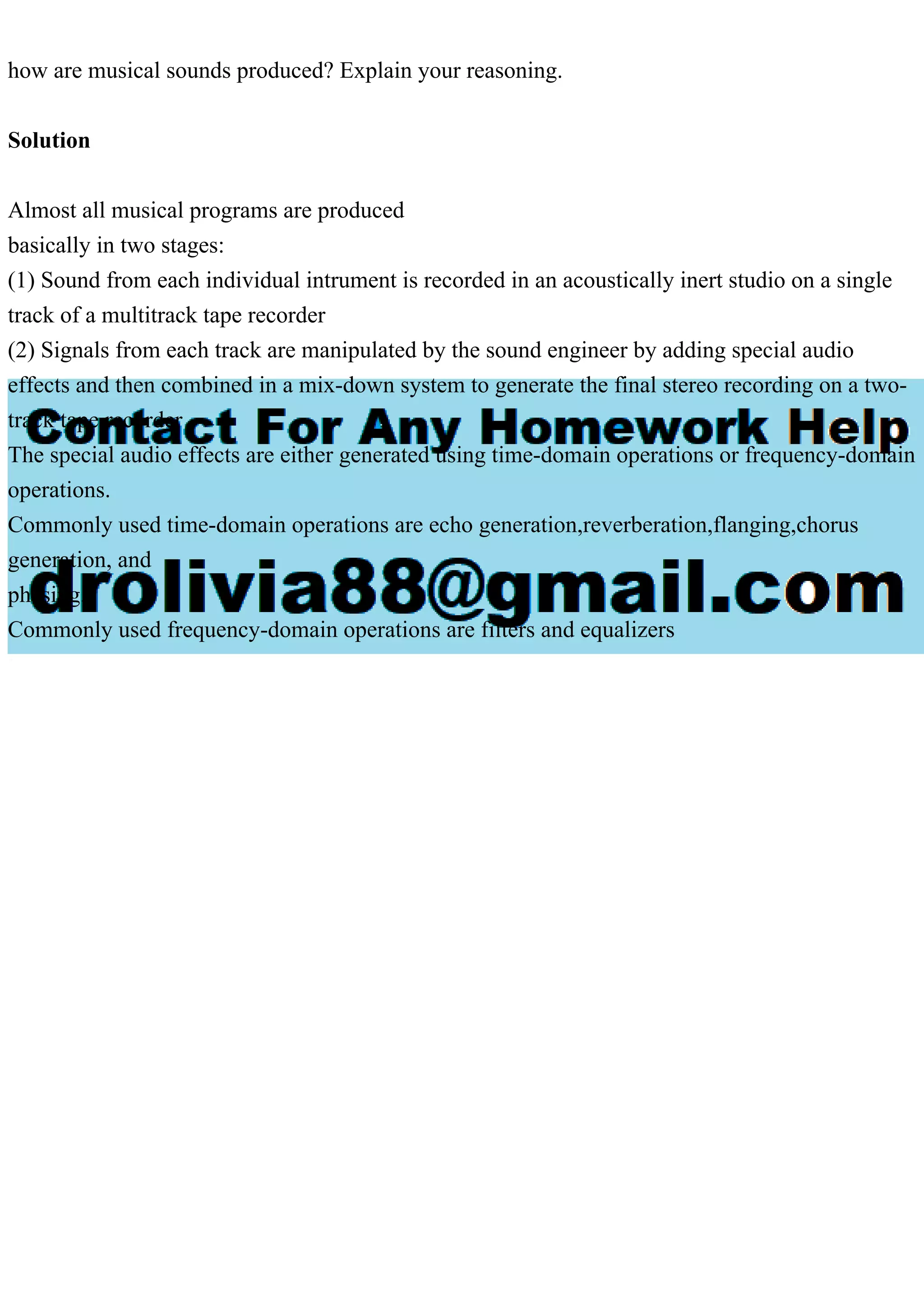 how are musical sounds produced Explain your reasoning.Solution.pdf