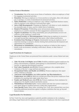Retaliation Lawyer: Protecting Your Rights | PDF