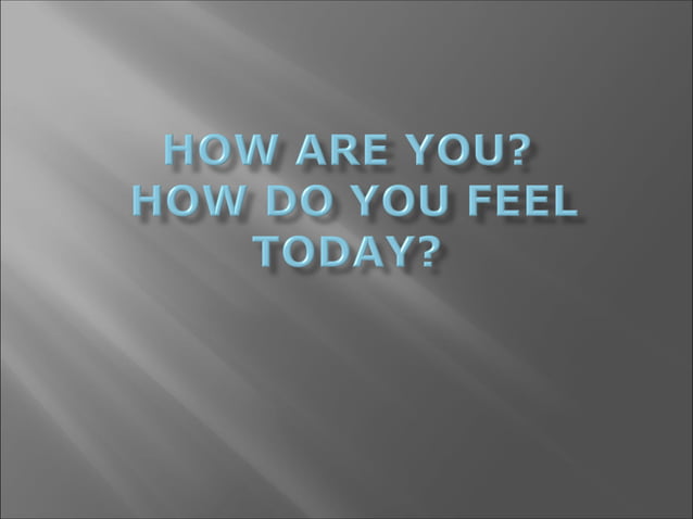 How are you | PPT