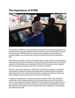 How Artificial Intelligence (AI) and Stem are Shaping Our Future.pdf