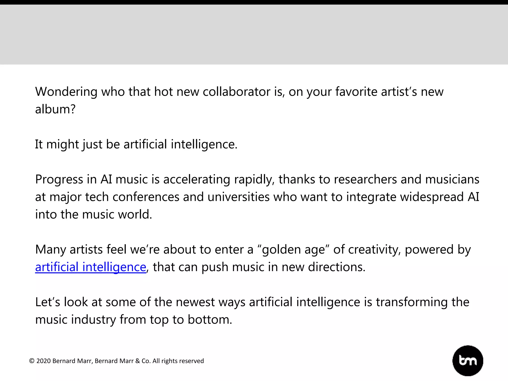How Artificial Intelligence (AI) Is Helping Musicians Unlock Their ...