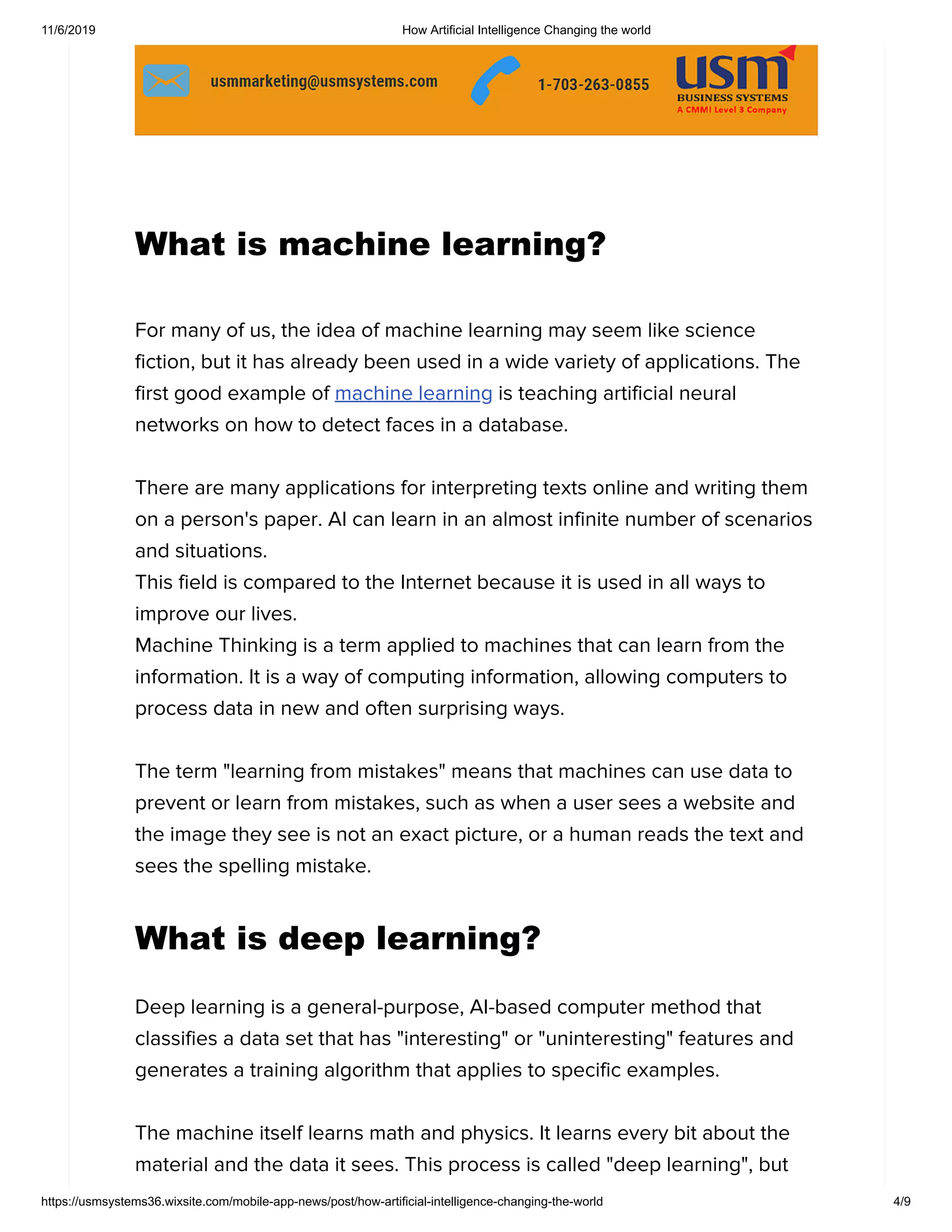How artificial intelligence changing the world | PDF