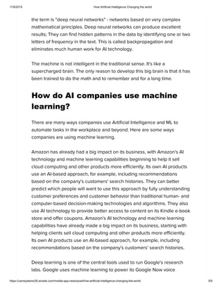 How artificial intelligence changing the world | PDF