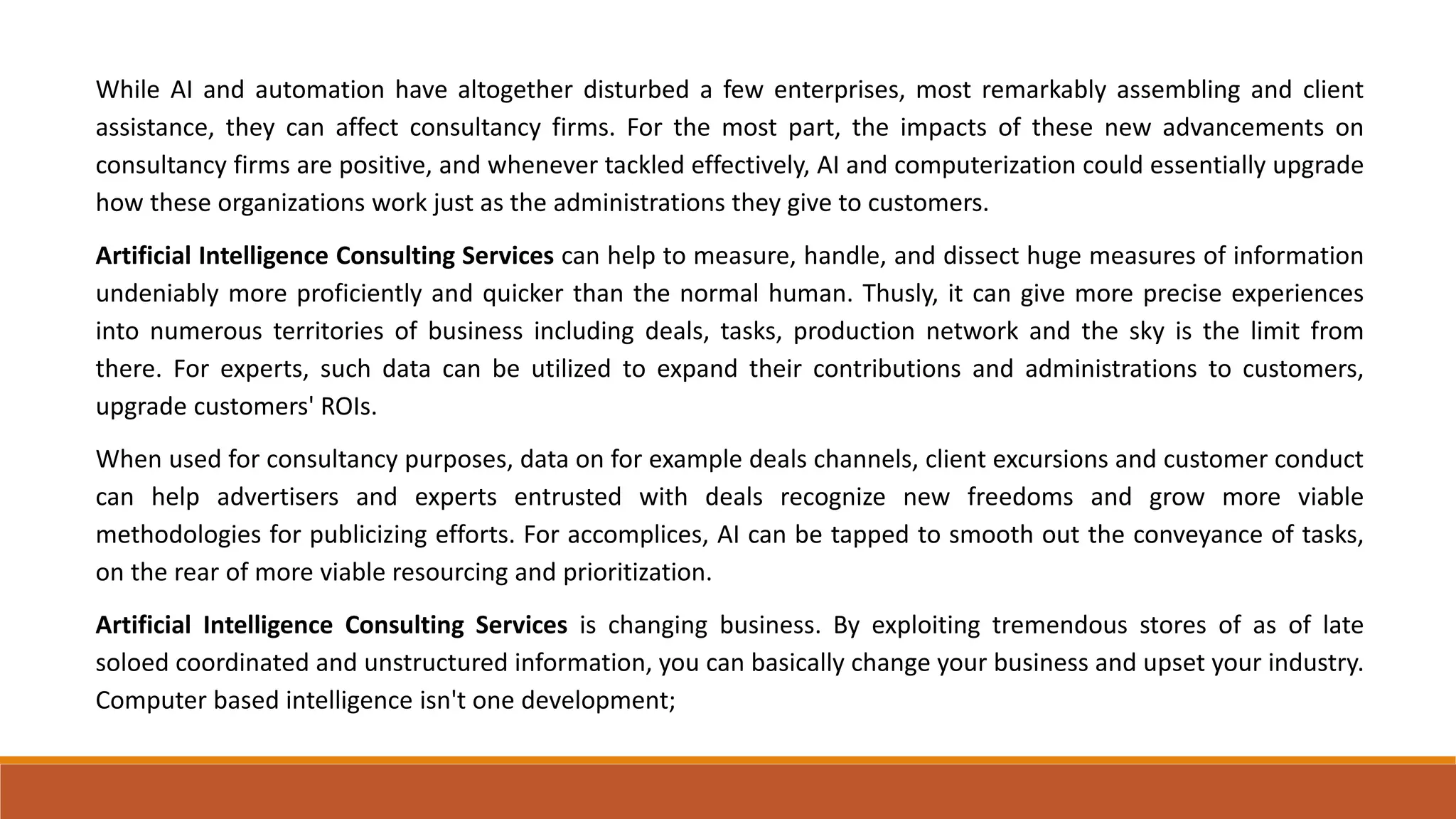 How Artificial Intelligence Consulting Services Are Becoming Important? | PPTX