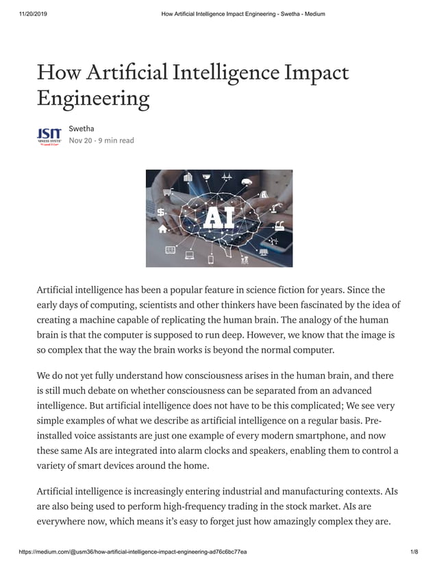 How artificial intelligence impact engineering | PDF
