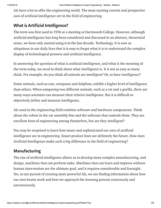 How artificial intelligence impact engineering | PDF