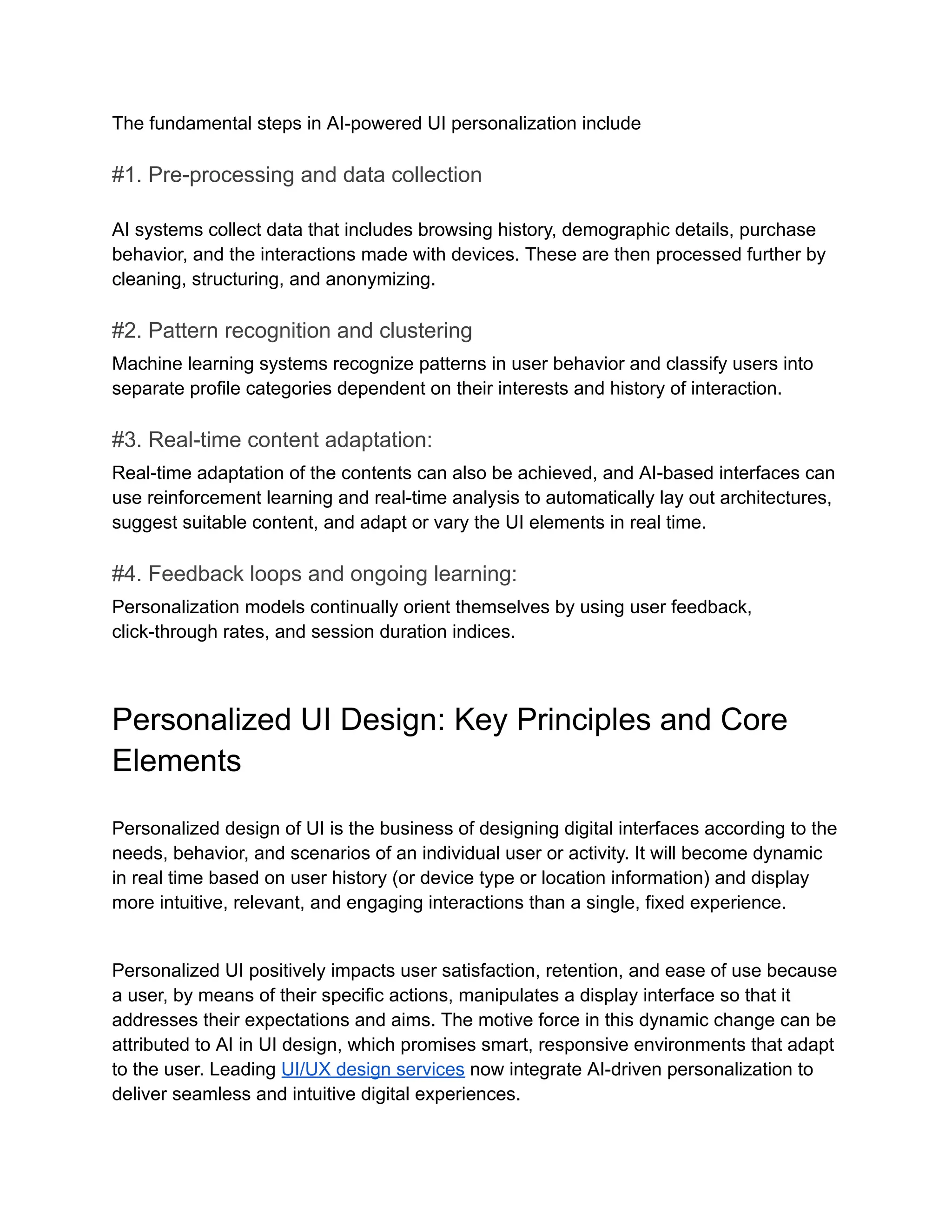 How Artificial Intelligence Is Reshaping UI Design Through Personalization | PDF