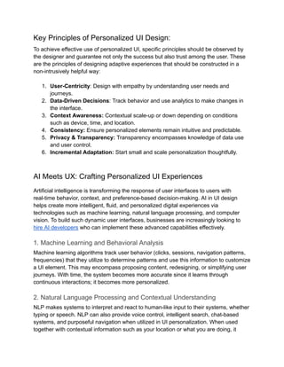How Artificial Intelligence Is Reshaping UI Design Through ...