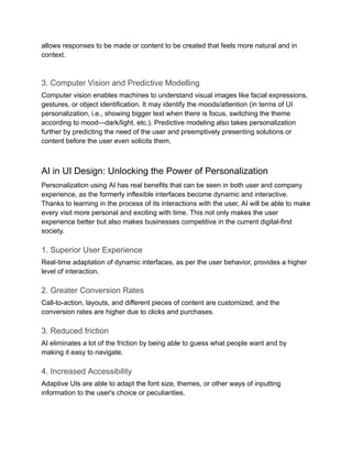 How Artificial Intelligence Is Reshaping UI Design Through ...