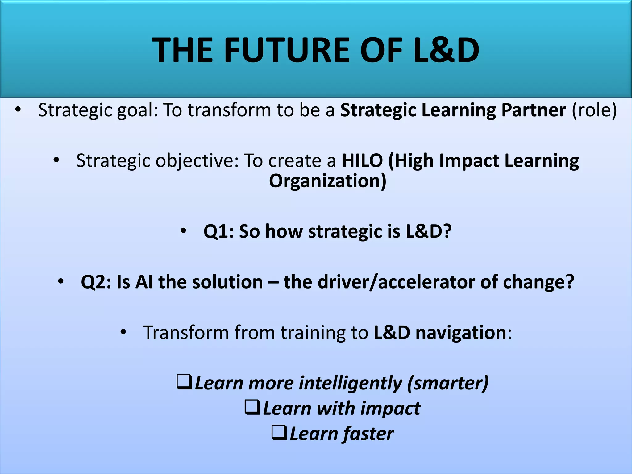 How artificial intelligence is revolutionizing learning and development ...