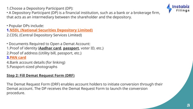 Step-by-Step: Converting Physical Shares to Demat | PPT