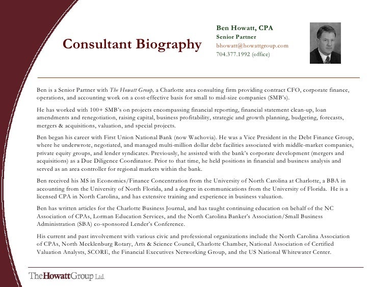 Howatt Group Services and Consultant Bio