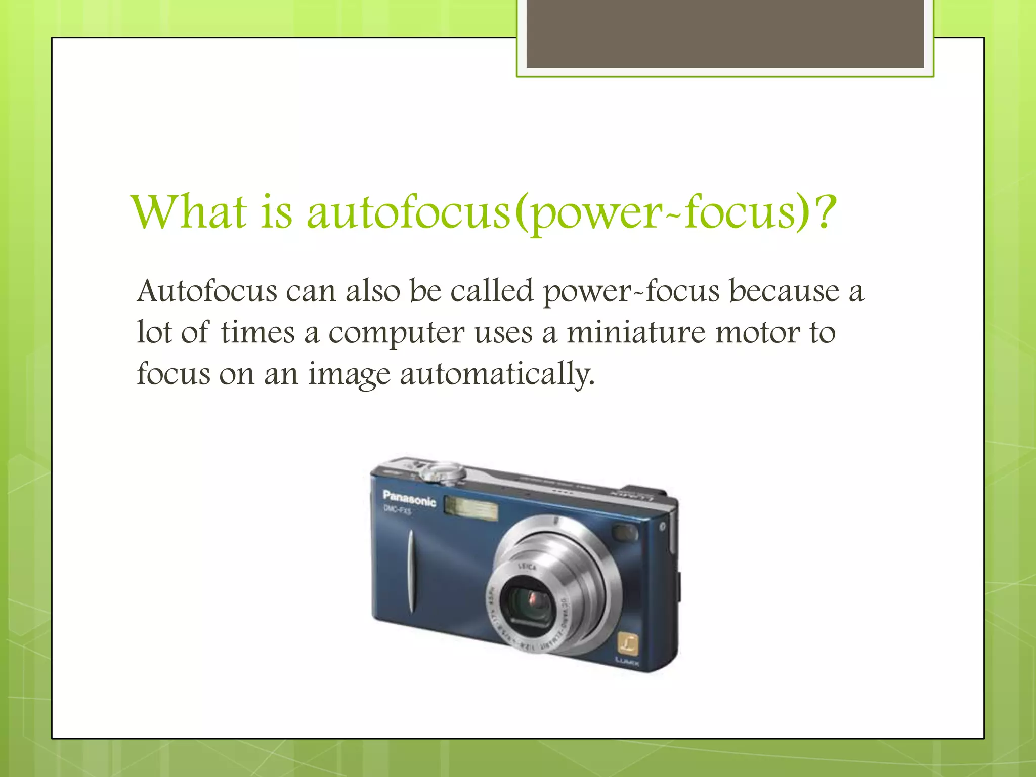 How auto focus works | PPTX