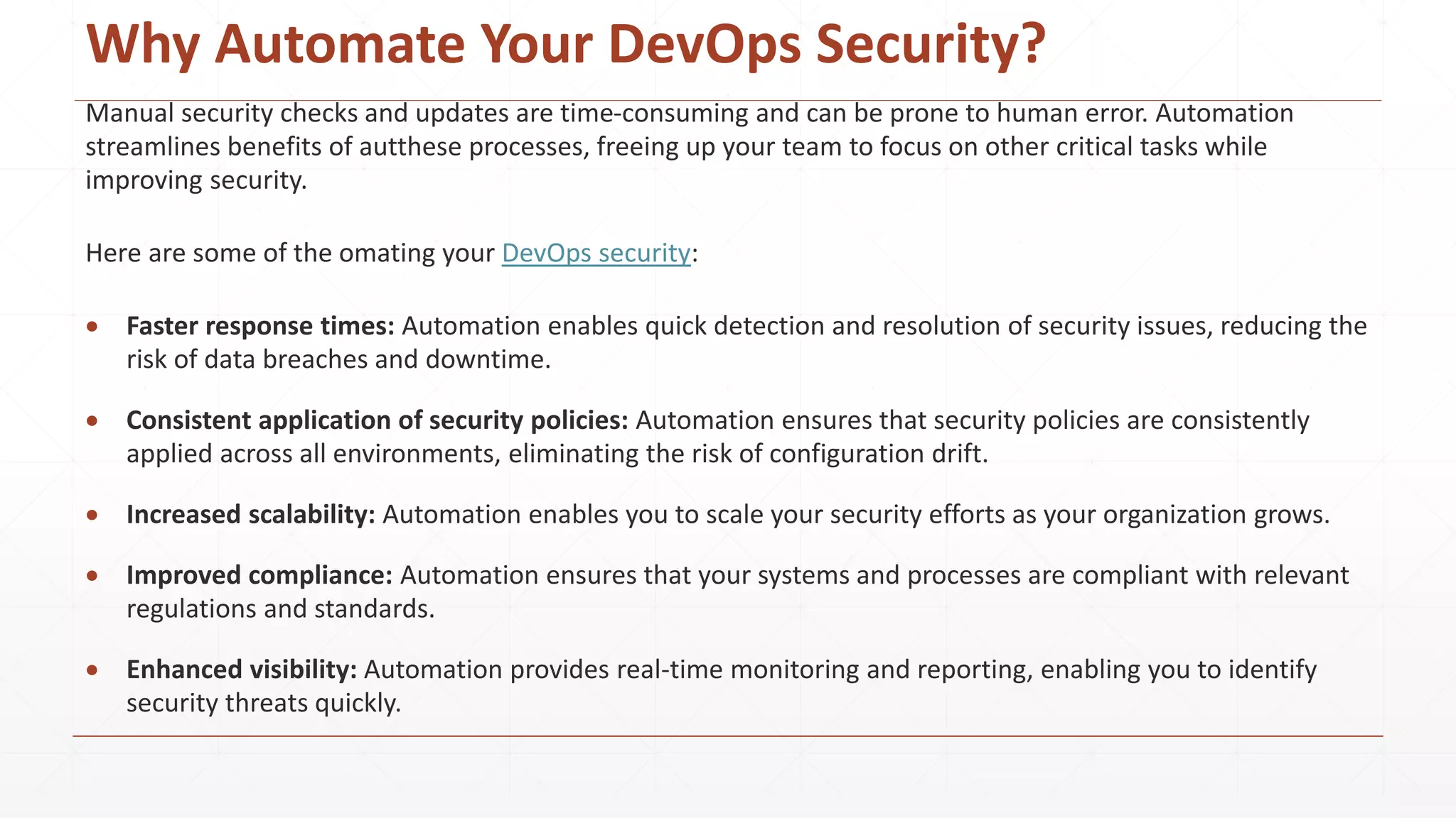How Automation Can Improve Your DevOps Security | PPT