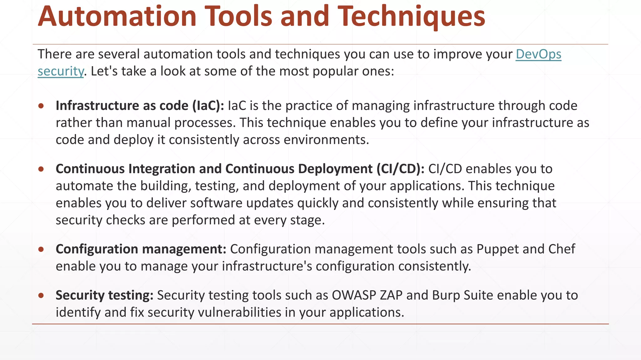 How Automation Can Improve Your DevOps Security | PPT