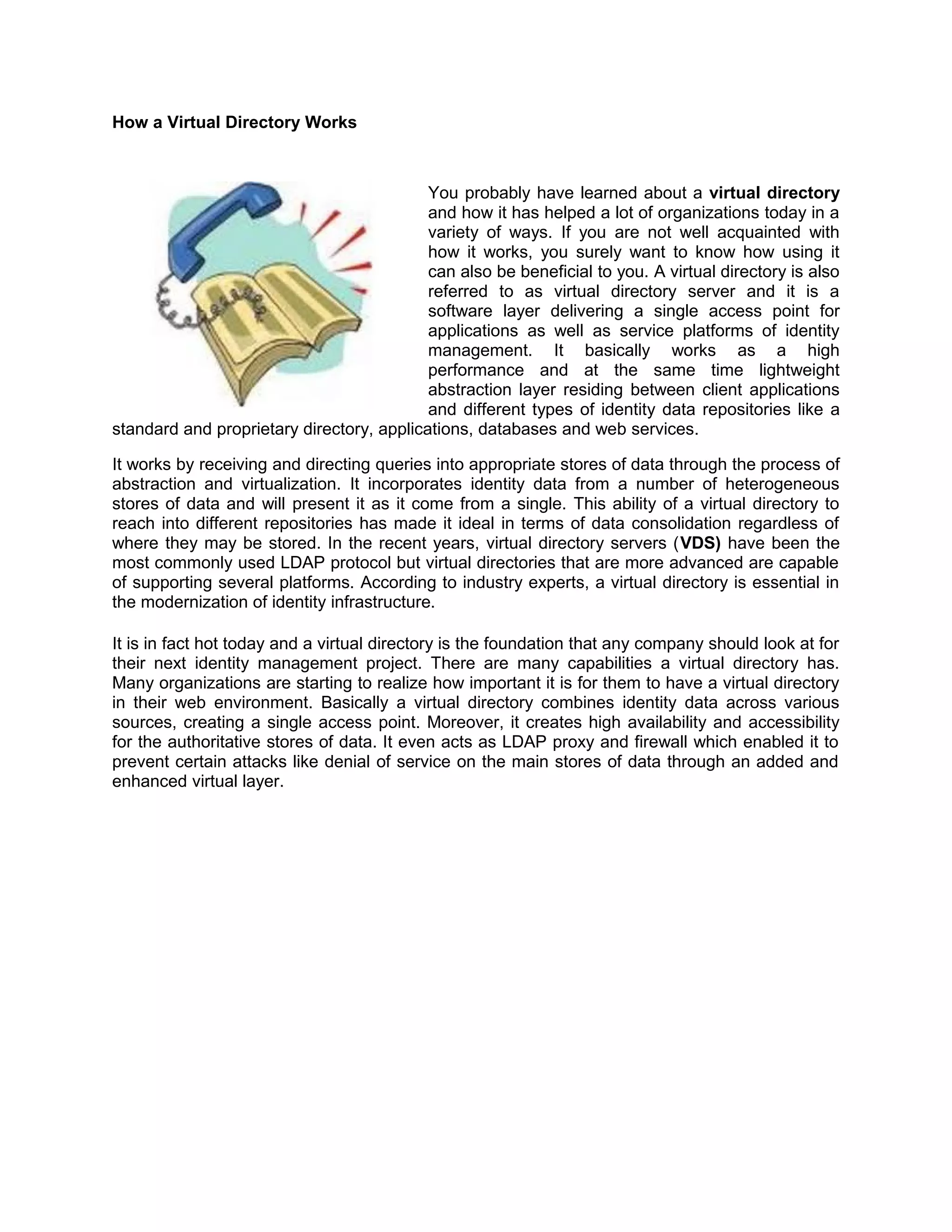 How a virtual directory works | DOC