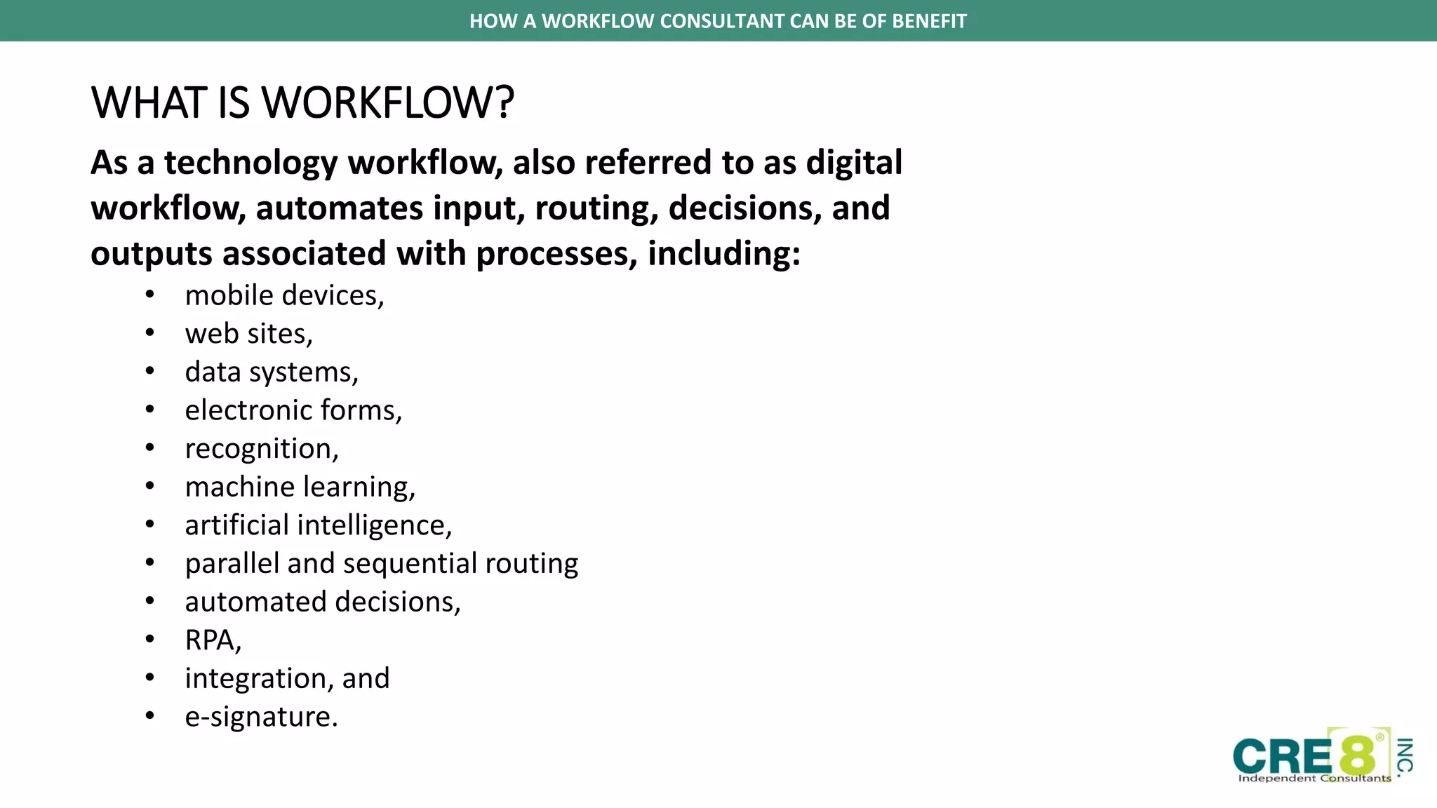 How A Workflow Consultant Can Be Of Benefit | PPT