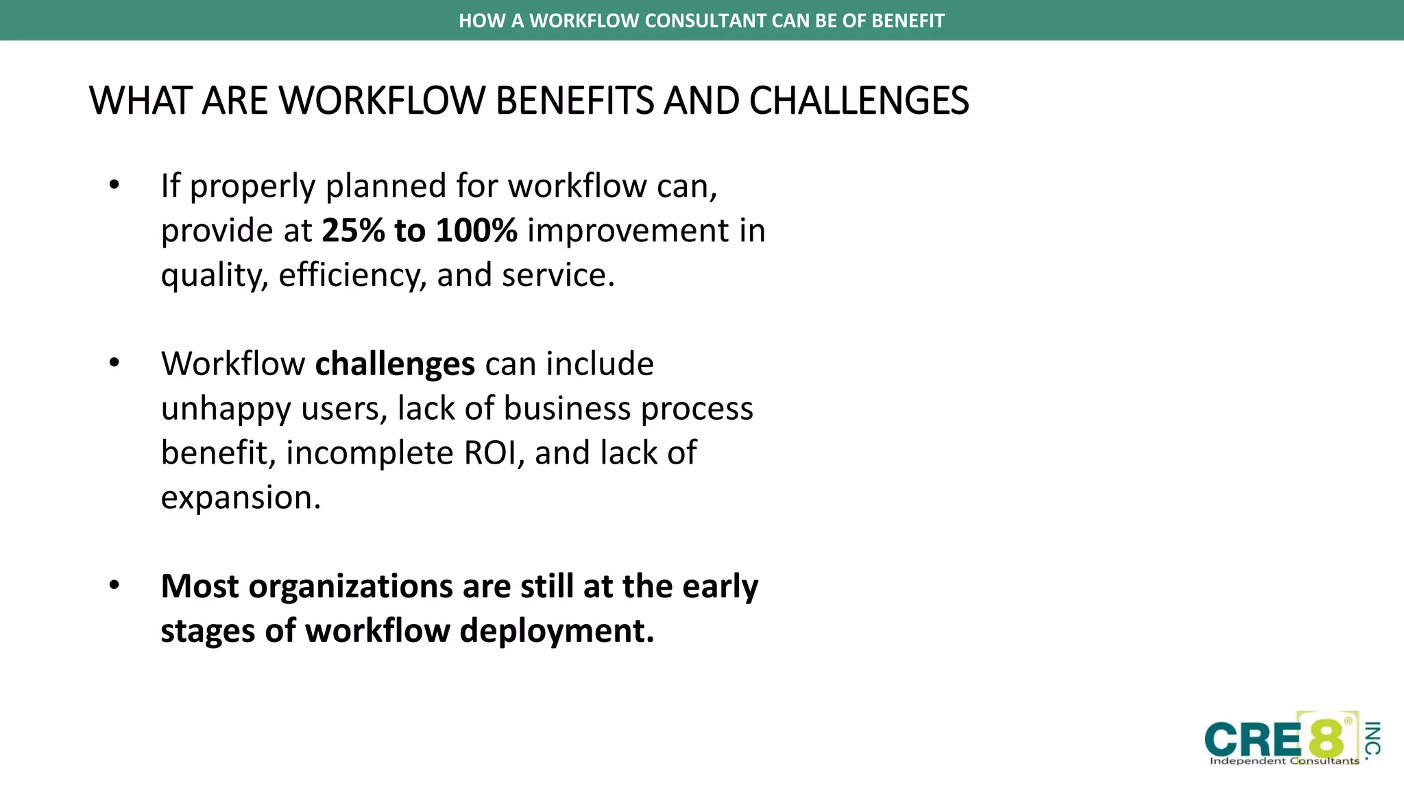 How A Workflow Consultant Can Be Of Benefit | PPT