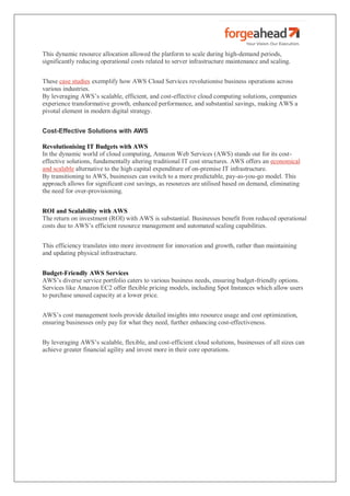 How AWS Cloud Services Can Transform Your Business For The Digital Age ...