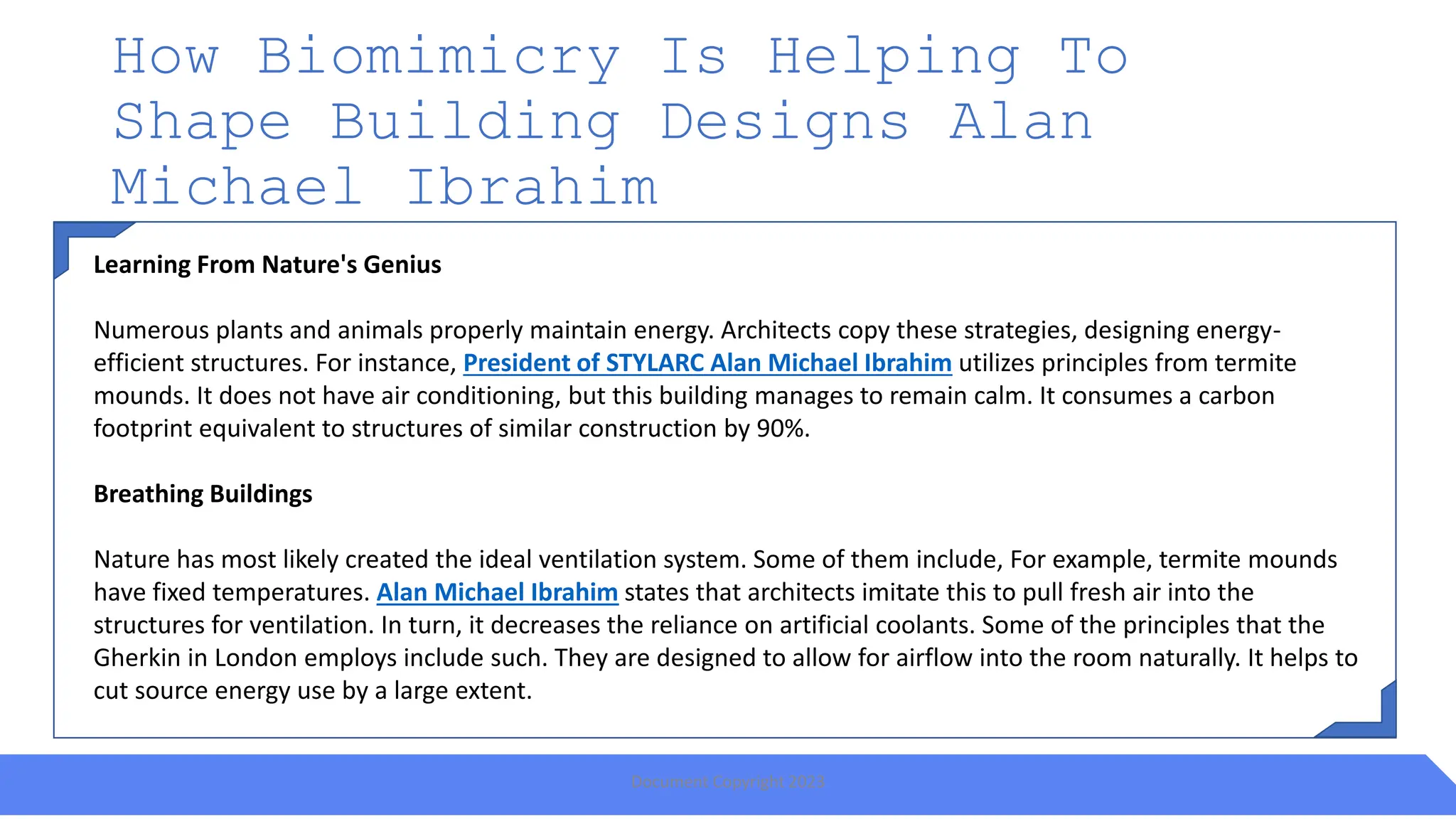 How Biomimicry Is Helping To Shape Building Designs Alan Michael Ibrahim.pptx
