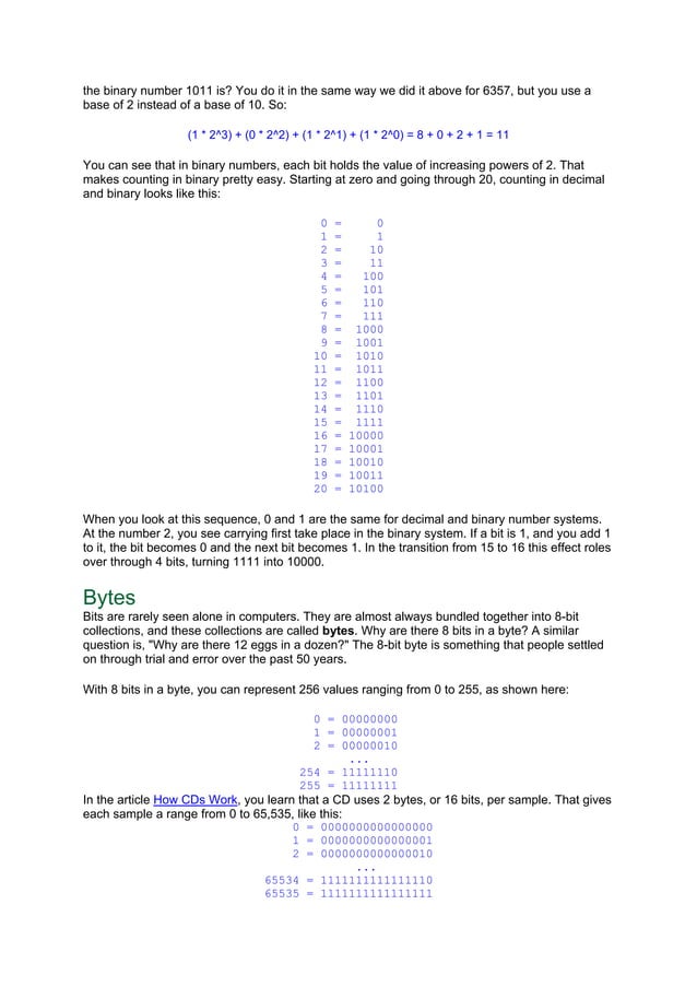 How bits and bytes work | PDF